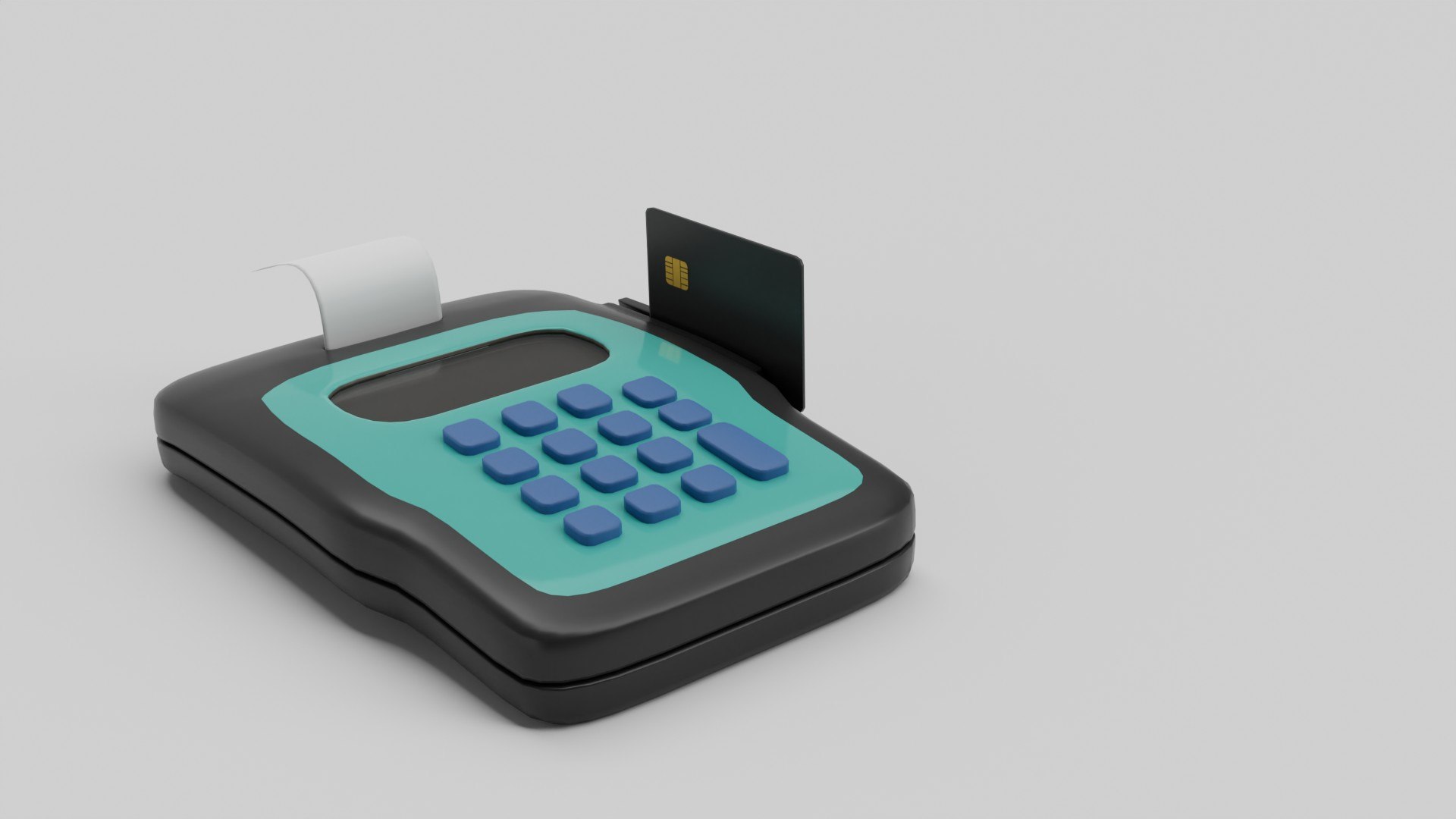 3D Credit Card Terminal Minimal 3D Illustration Model - TurboSquid 1889013