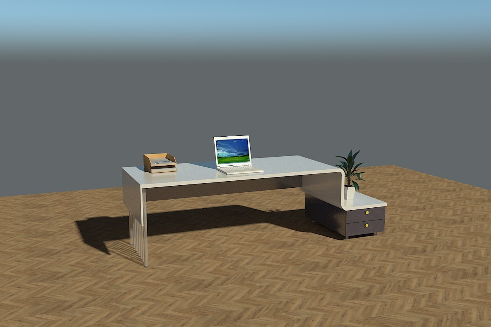 Office Desk 3D - TurboSquid 1655426