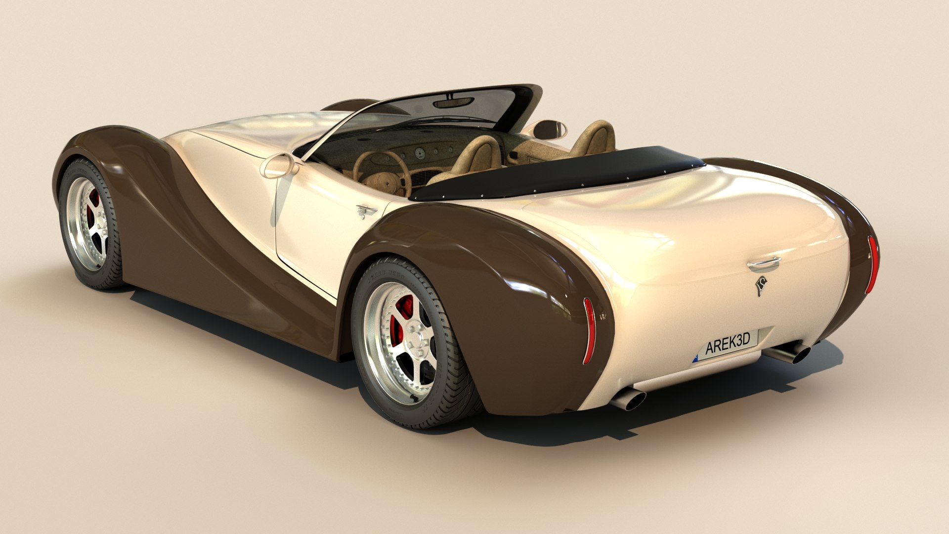 3D Generic Roadster Car With Realistic V-Ray Materials 3D Model ...