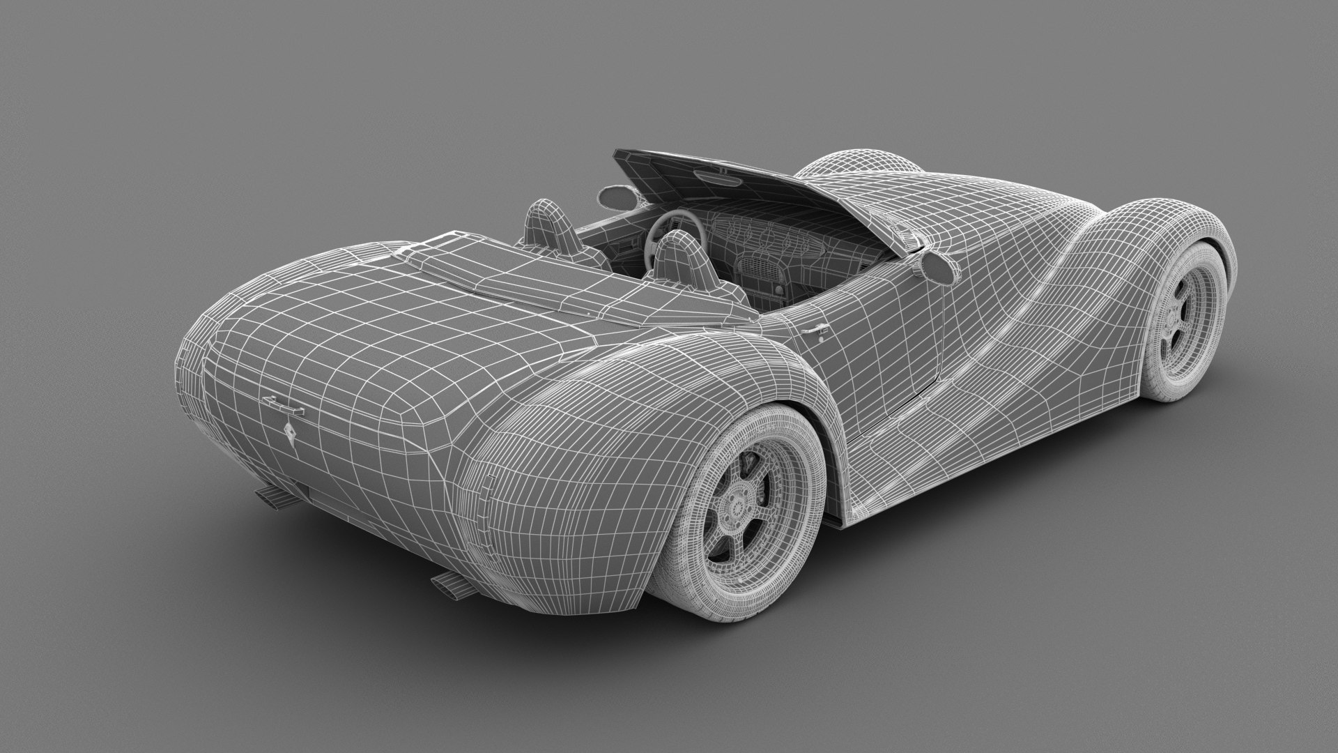 3D Generic Roadster Car With Realistic V-Ray Materials 3D Model ...