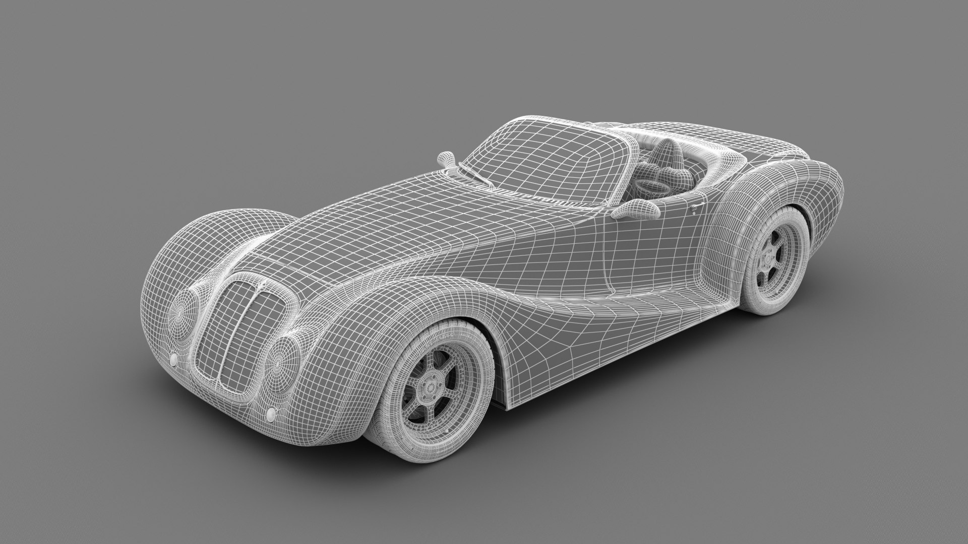 3D Generic Roadster Car With Realistic V-Ray Materials 3D Model ...