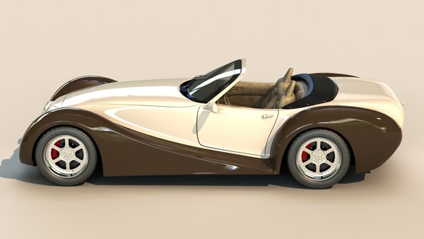 3D Generic Roadster Car With Realistic V-Ray Materials 3D model ...
