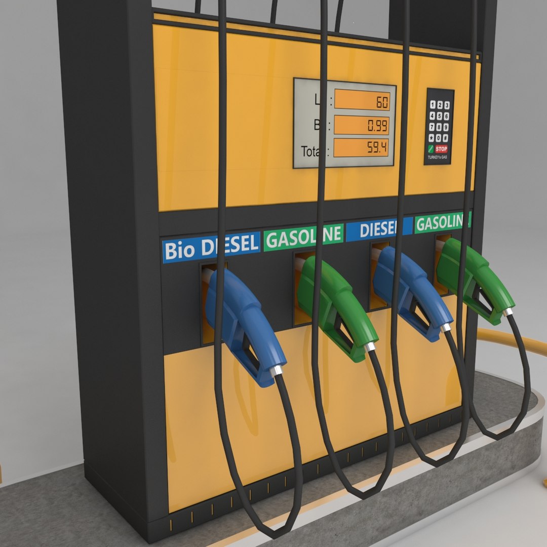 Fuel Station Petrol Pump 3D Model - TurboSquid 1378310