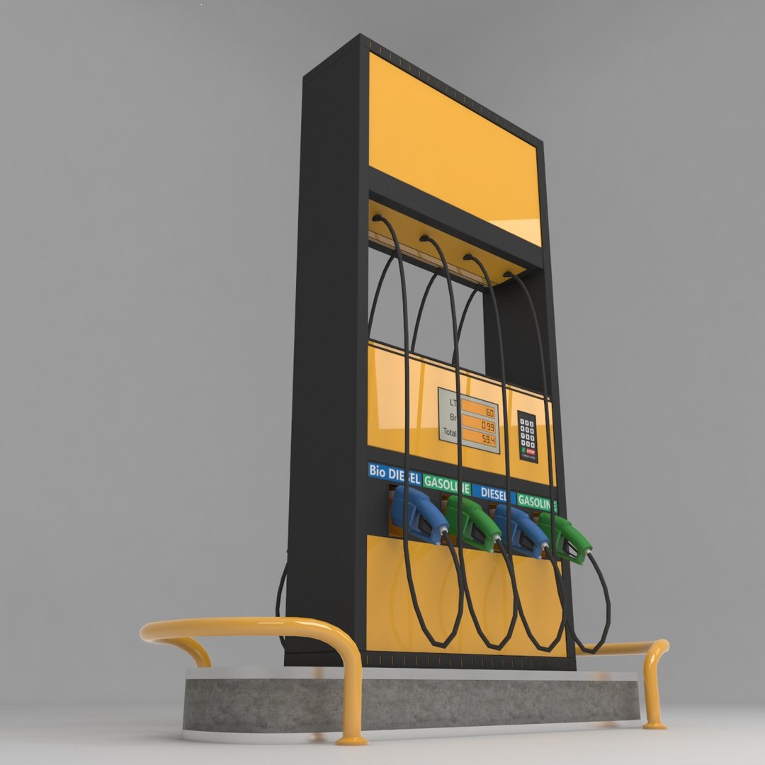 Fuel Station Petrol Pump 3D Model - TurboSquid 1378310
