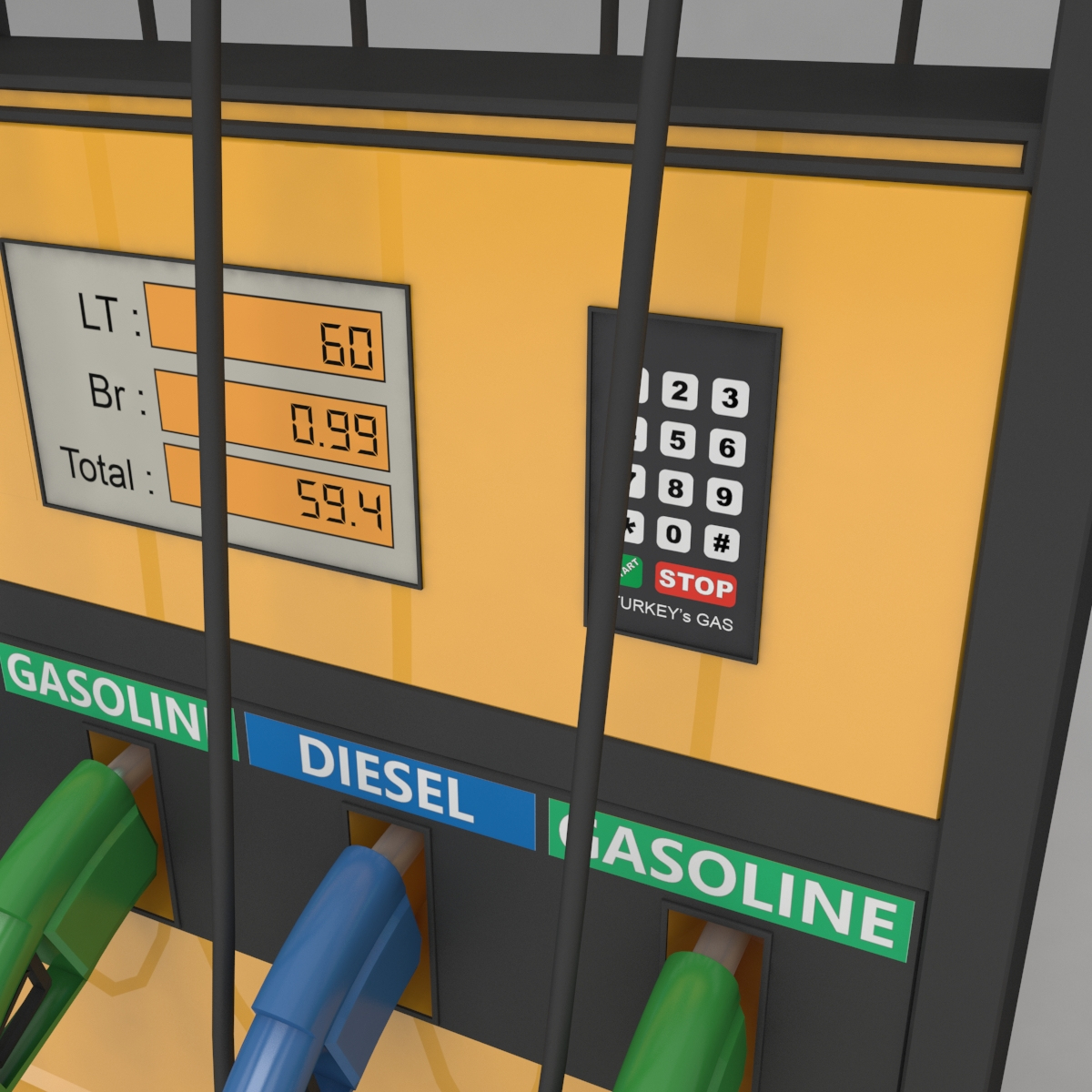 Fuel station petrol pump 3D model - TurboSquid 1378310