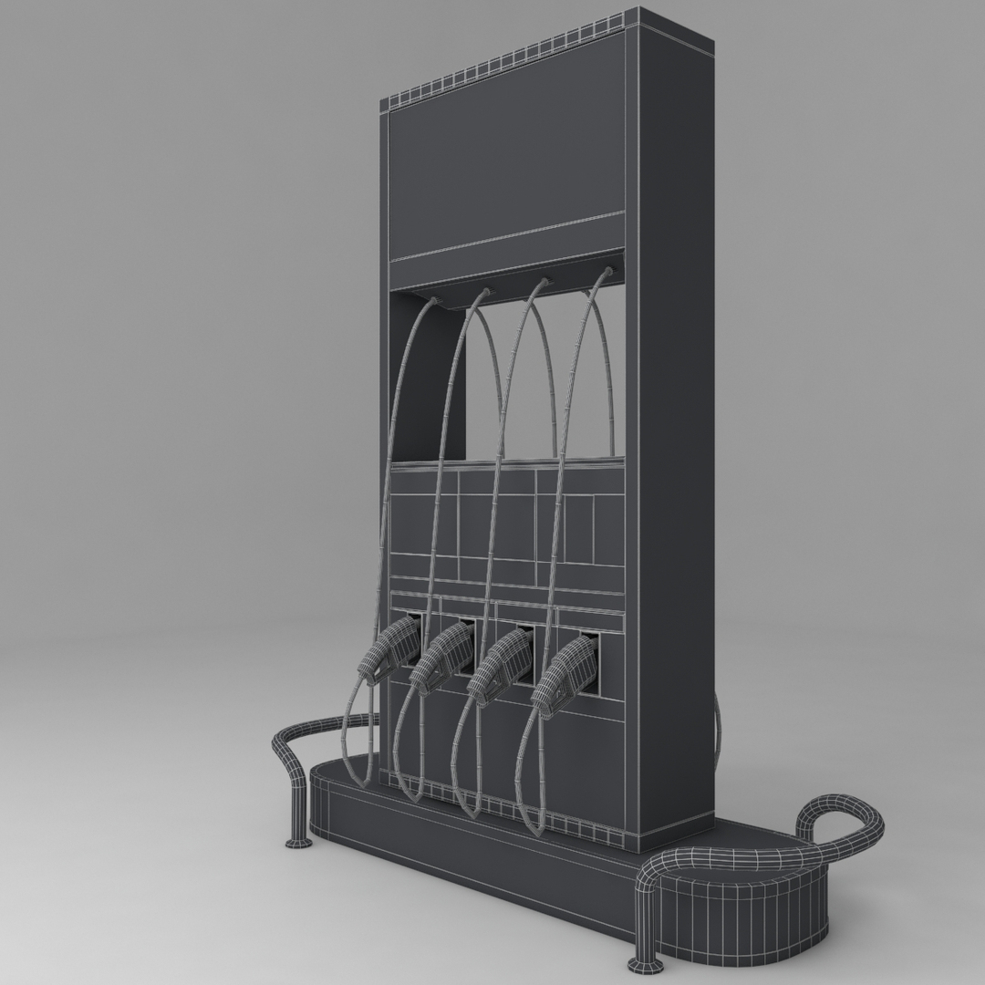 Fuel station petrol pump 3D model - TurboSquid 1378310