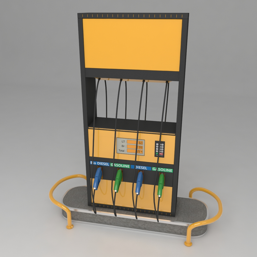 Fuel station petrol pump 3D model - TurboSquid 1378310