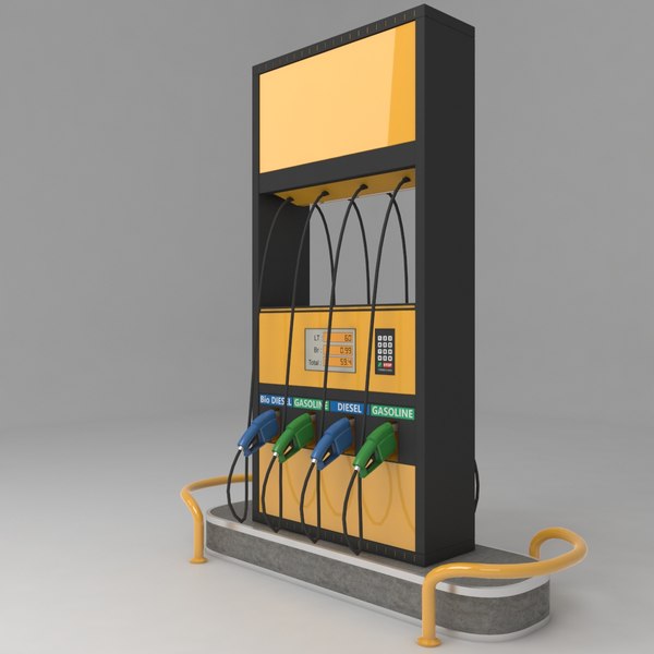 Fuel station petrol pump 3D model - TurboSquid 1378310