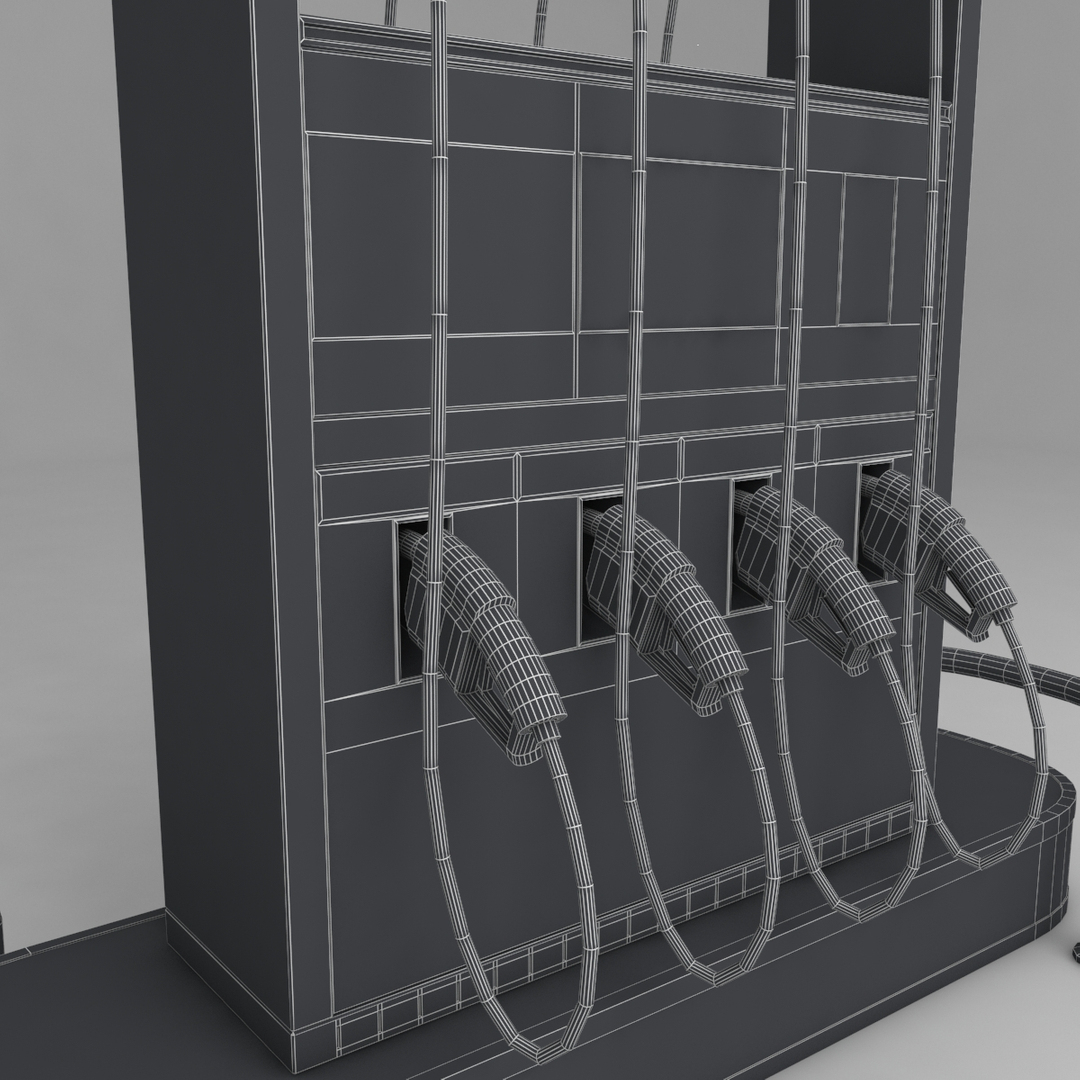 Fuel station petrol pump 3D model - TurboSquid 1378310