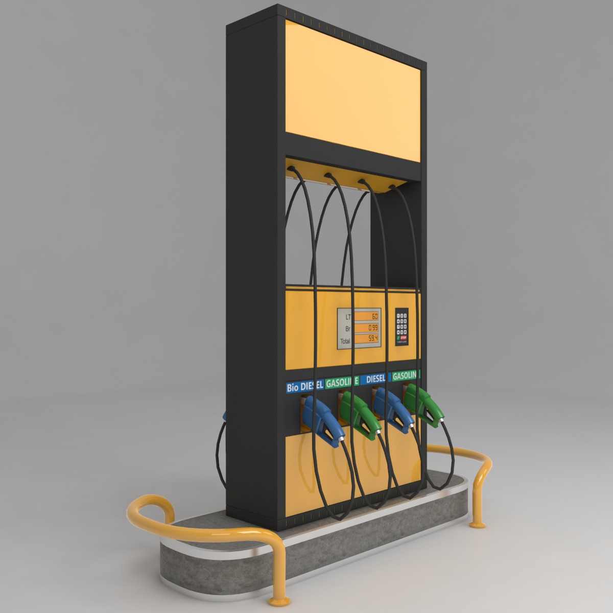 Fuel station petrol pump 3D model - TurboSquid 1378310