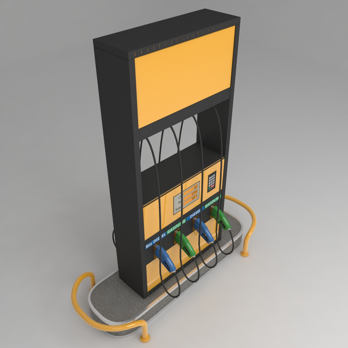 Fuel station petrol pump 3D model - TurboSquid 1378310