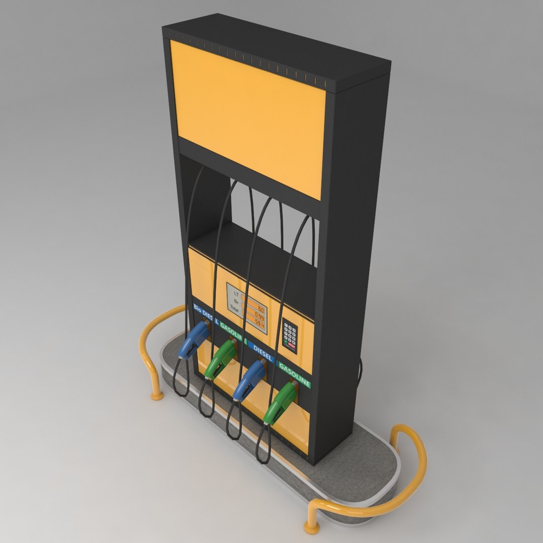 Fuel Station Petrol Pump 3D Model - TurboSquid 1378310