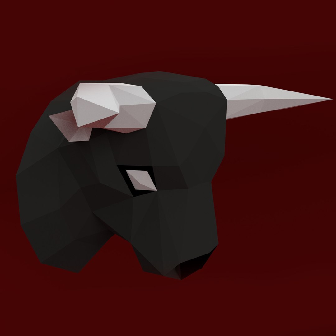 BULLS Head Low Poly Papercraf 3D - TurboSquid 1780507