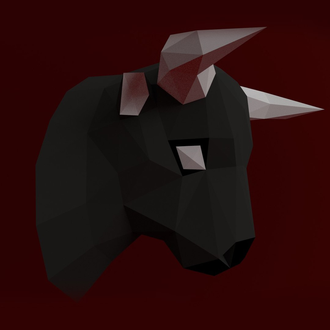 BULLS Head Low Poly Papercraf 3D - TurboSquid 1780507