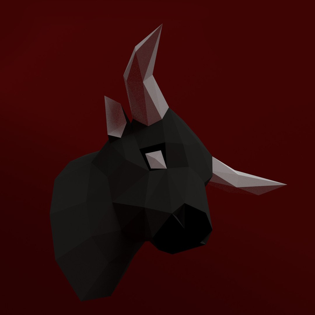 BULLS Head Low Poly Papercraf 3D - TurboSquid 1780507