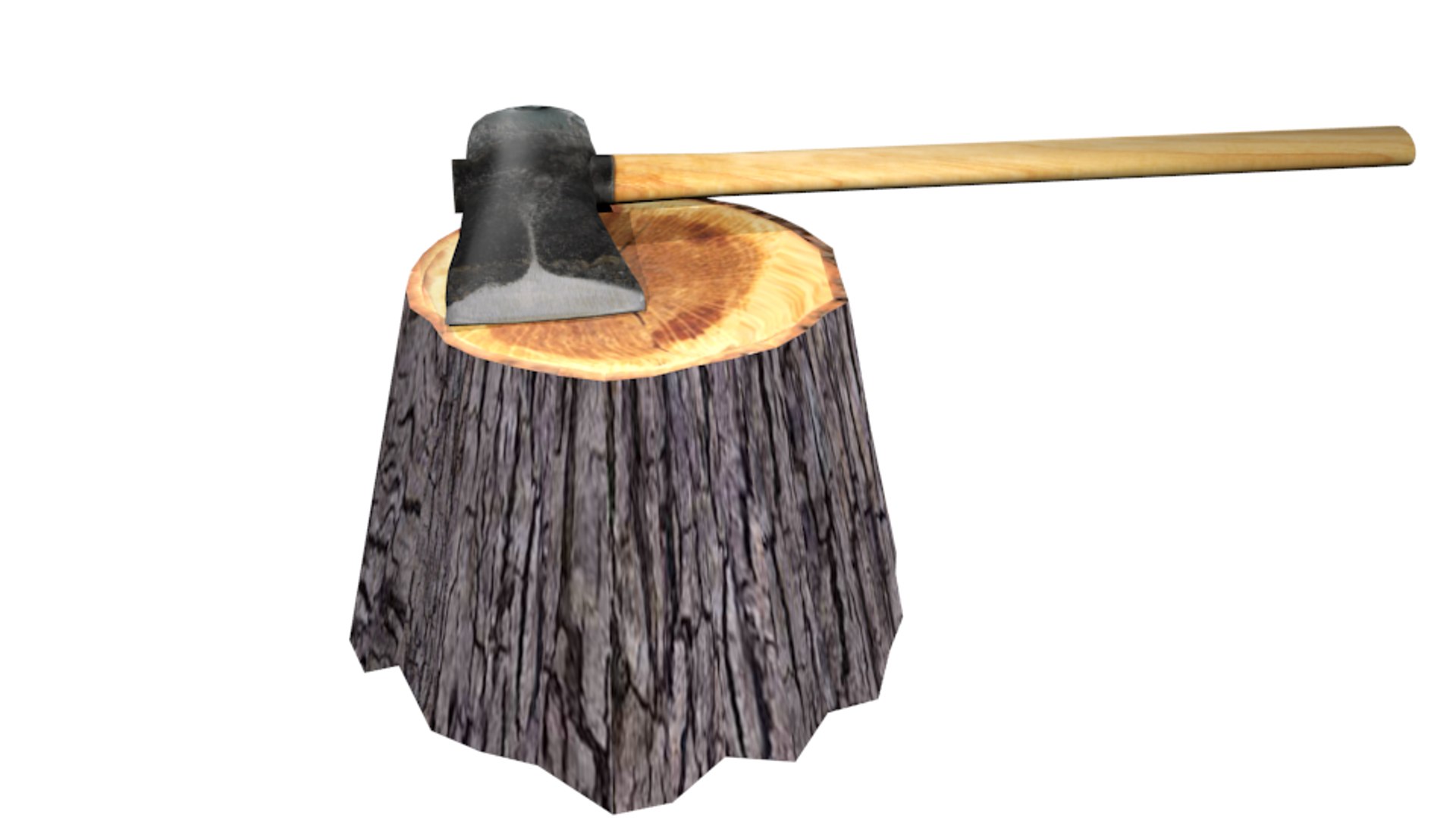 Axe Tree Stump 3D Model - TurboSquid 1199091
