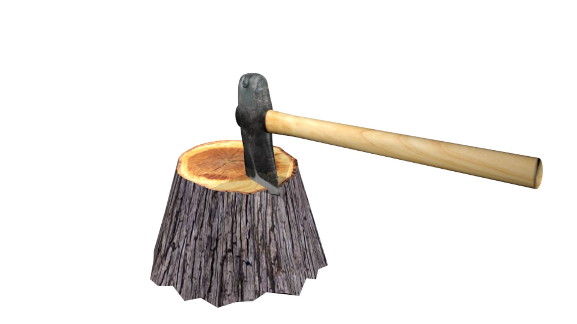 Axe Tree Stump 3D Model - TurboSquid 1199091