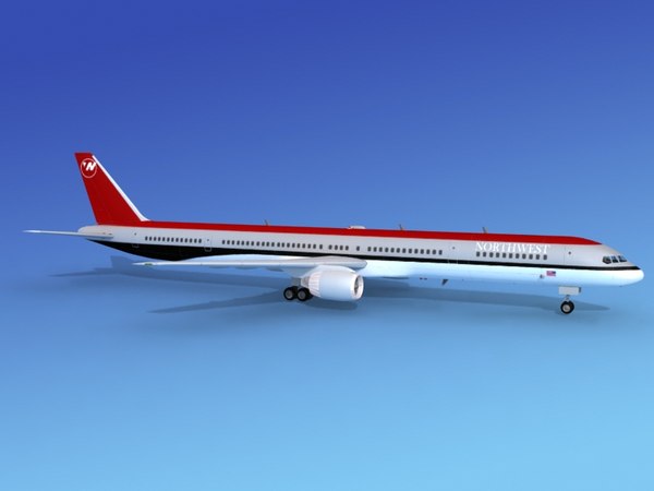 3d model of airline boeing 757 757-300