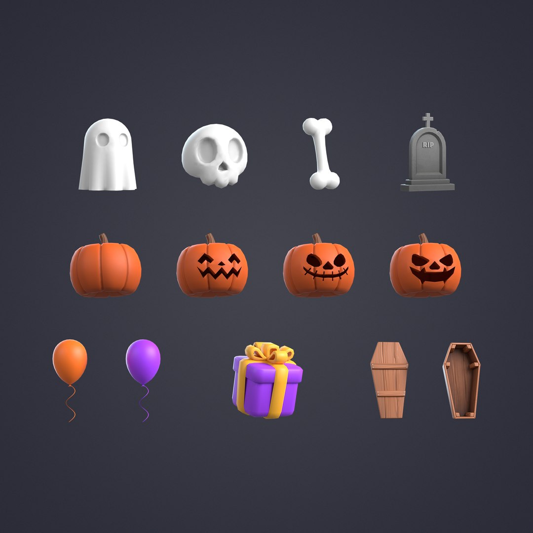 Halloween Pack 3D Model - TurboSquid 2080550