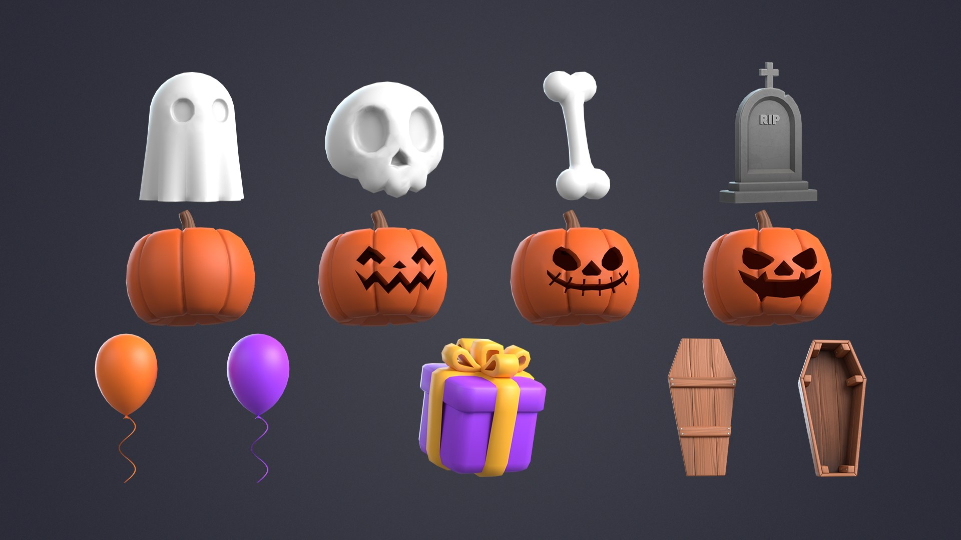 Halloween Pack 3D Model - TurboSquid 2080550