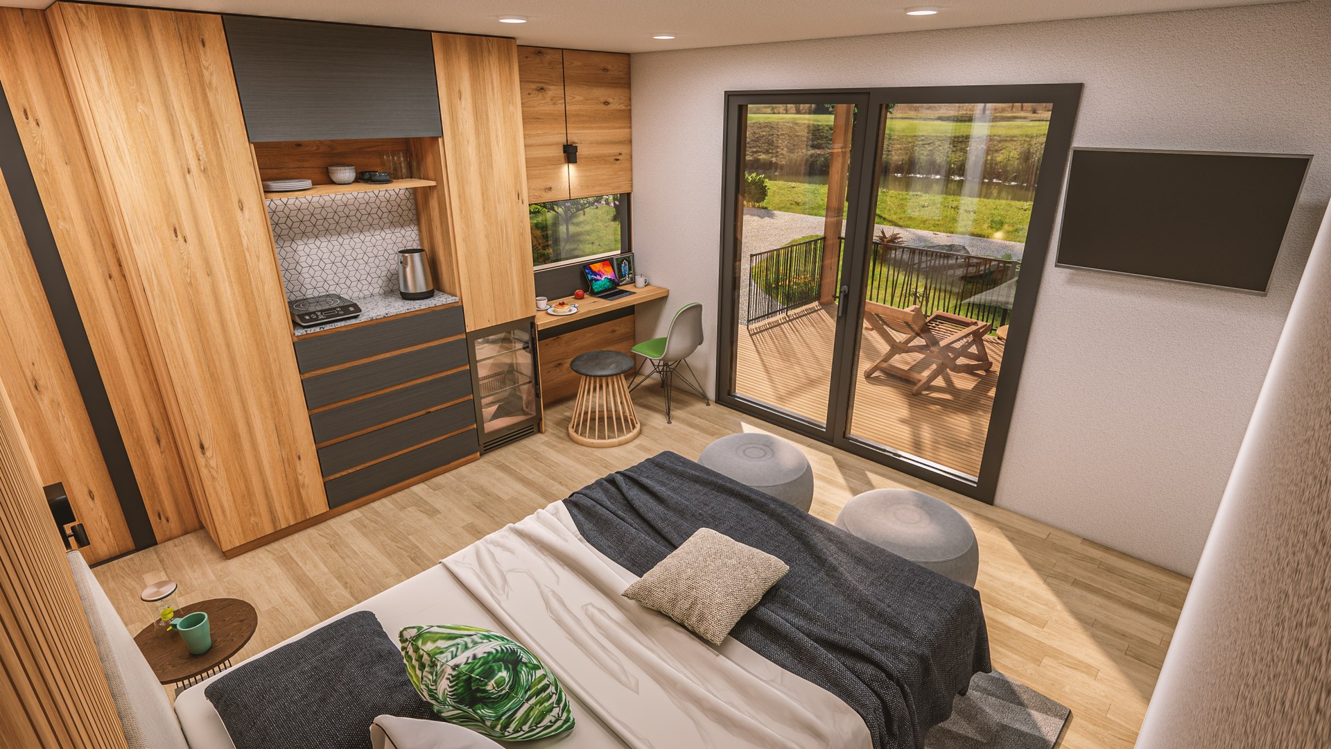 3D Tiny House Zaria 20m2 Basic Plans Dimensions Model - TurboSquid 2182715