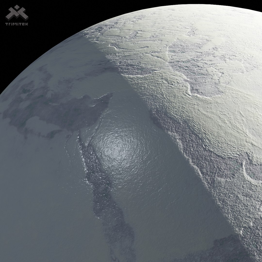 3D model Frozen Earth Planet - 8k PBR - TurboSquid 2174379
