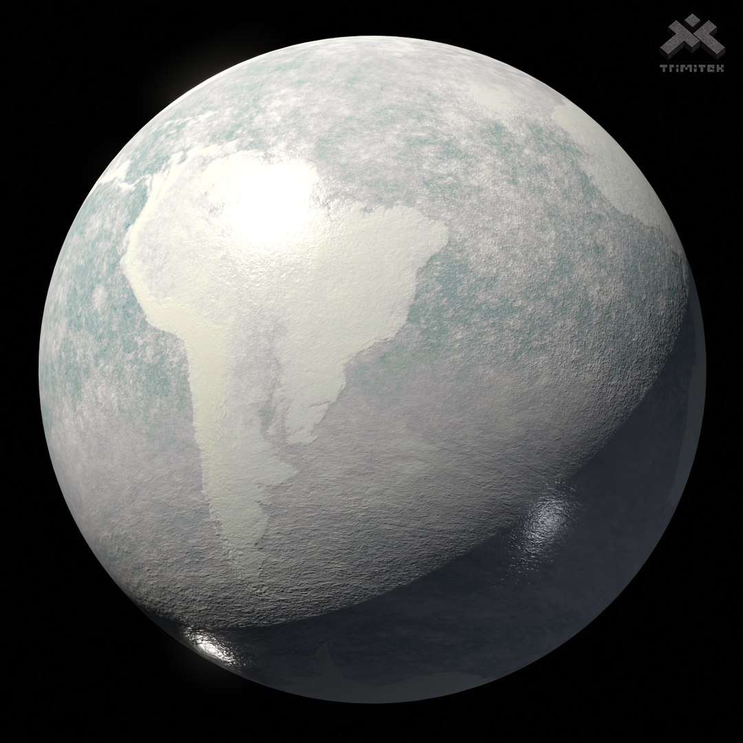 3D model Frozen Earth Planet - 8k PBR - TurboSquid 2174379