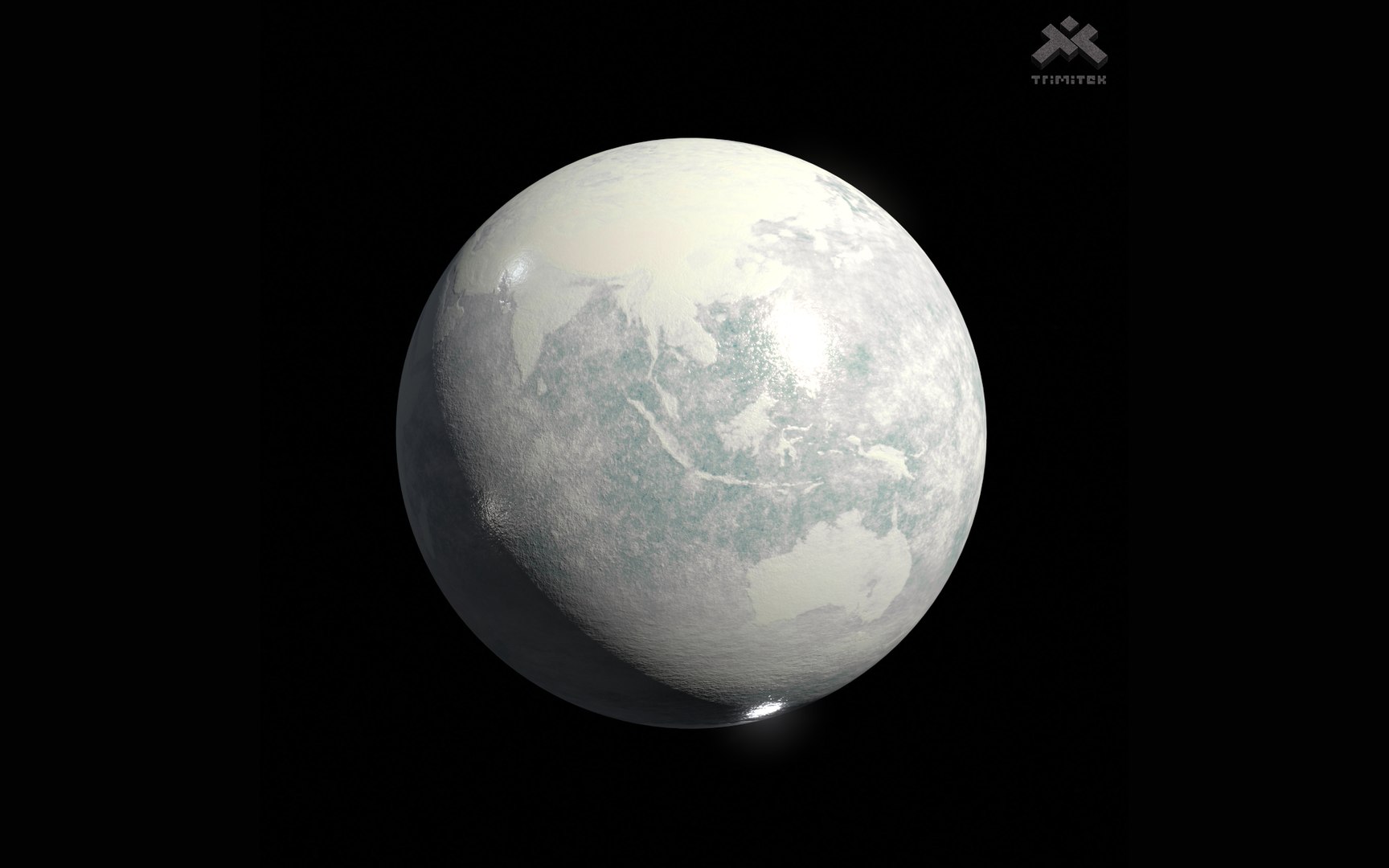 3D model Frozen Earth Planet - 8k PBR - TurboSquid 2174379