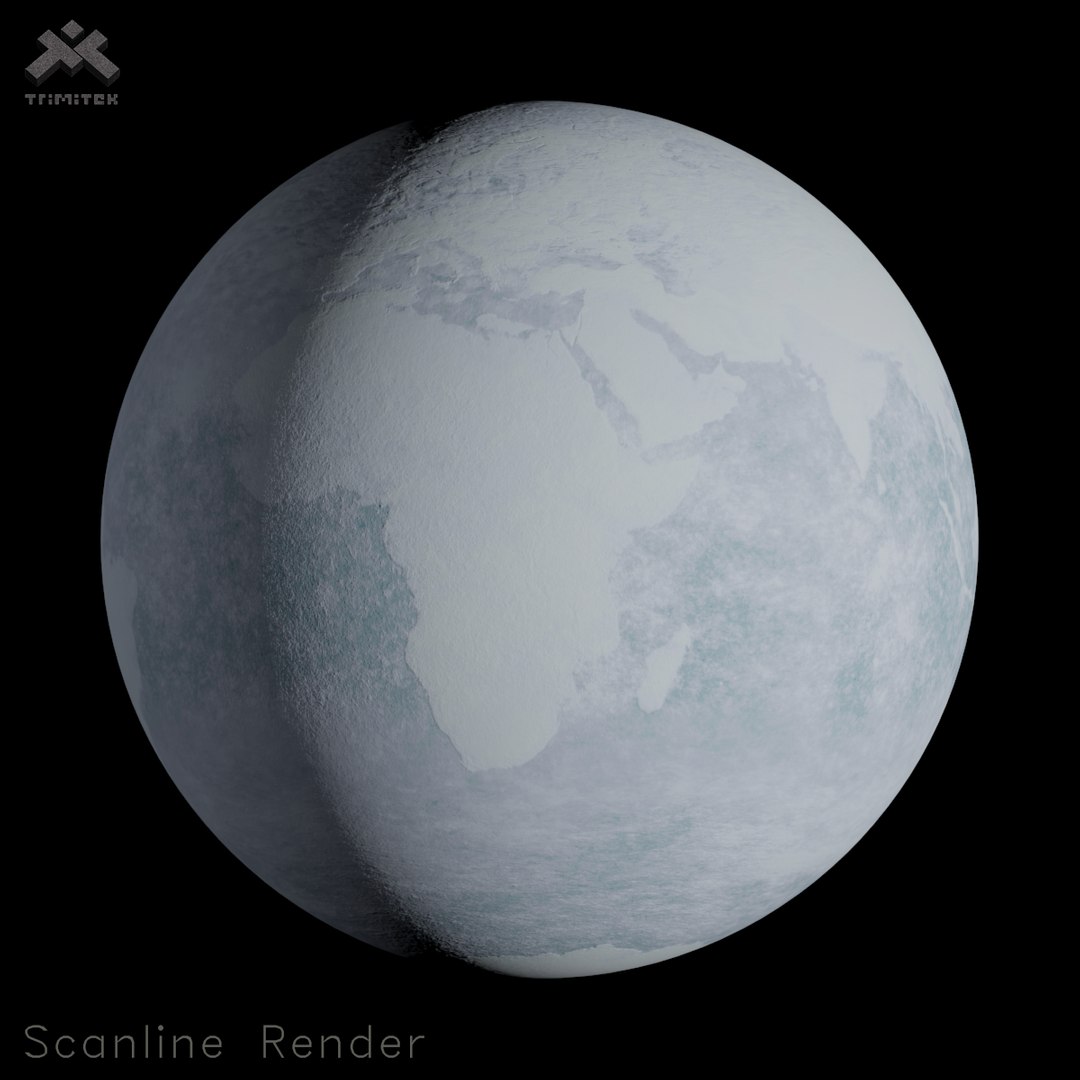 3D model Frozen Earth Planet - 8k PBR - TurboSquid 2174379