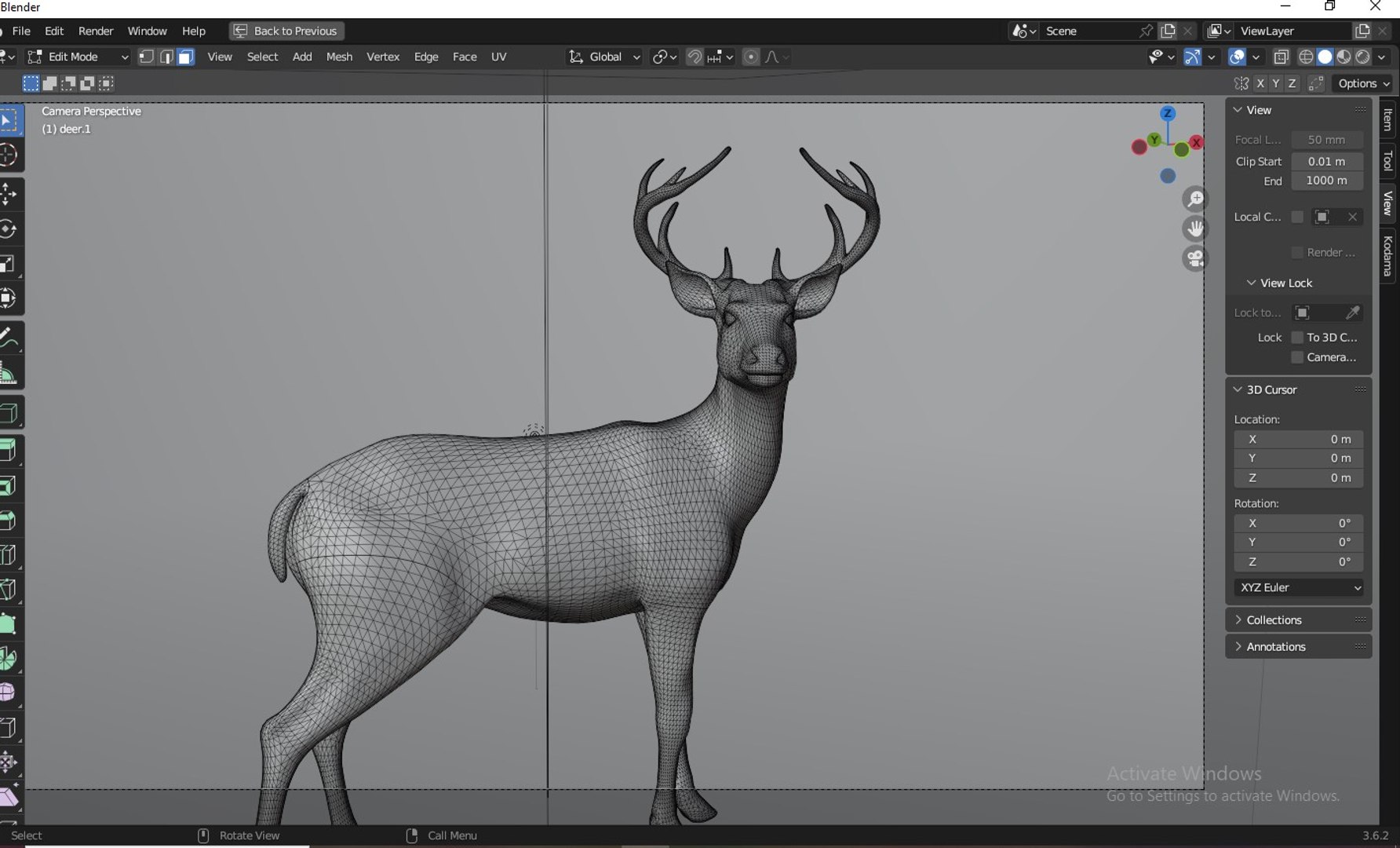 Realistic Deer 3D model 3D model - TurboSquid 2182154