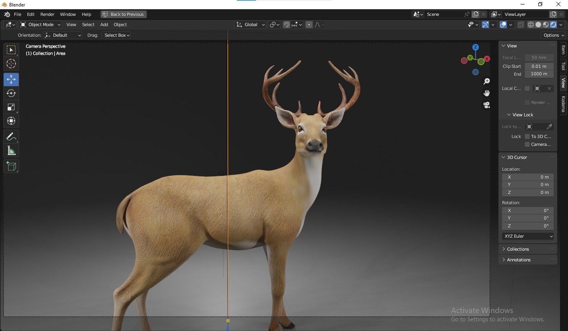 Realistic Deer 3D model 3D model - TurboSquid 2182154