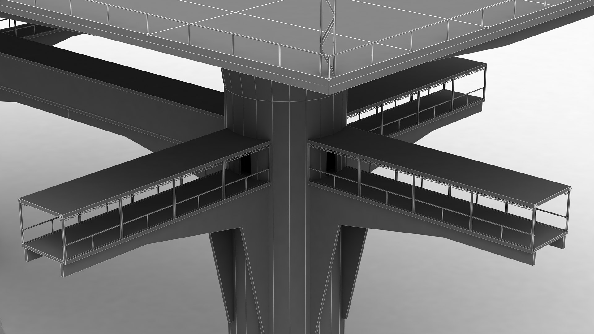 3D Landing Platform Building Architecture - TurboSquid 1643012
