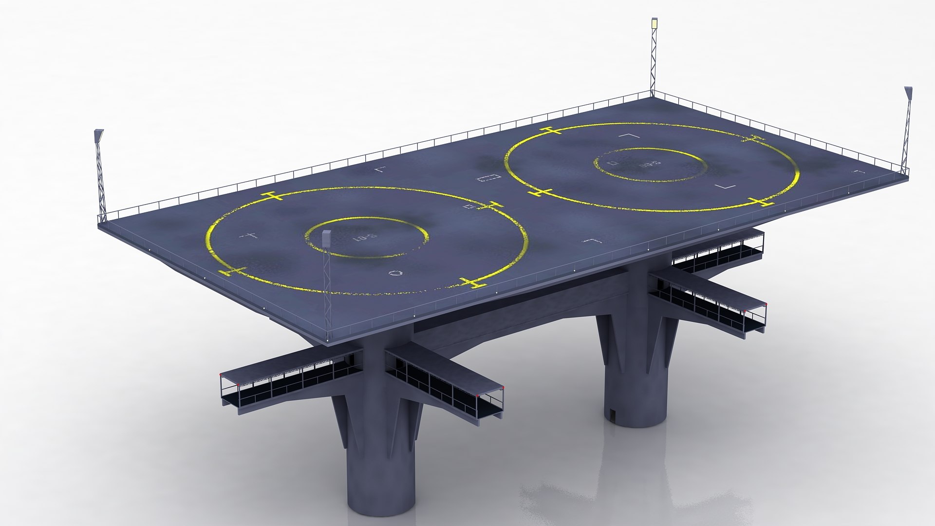 3D Landing Platform Building Architecture - TurboSquid 1643012