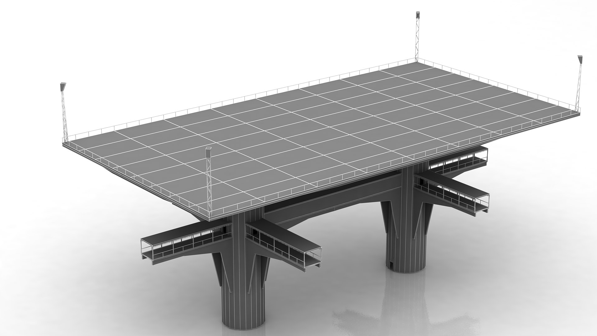 3D Landing Platform Building Architecture - TurboSquid 1643012