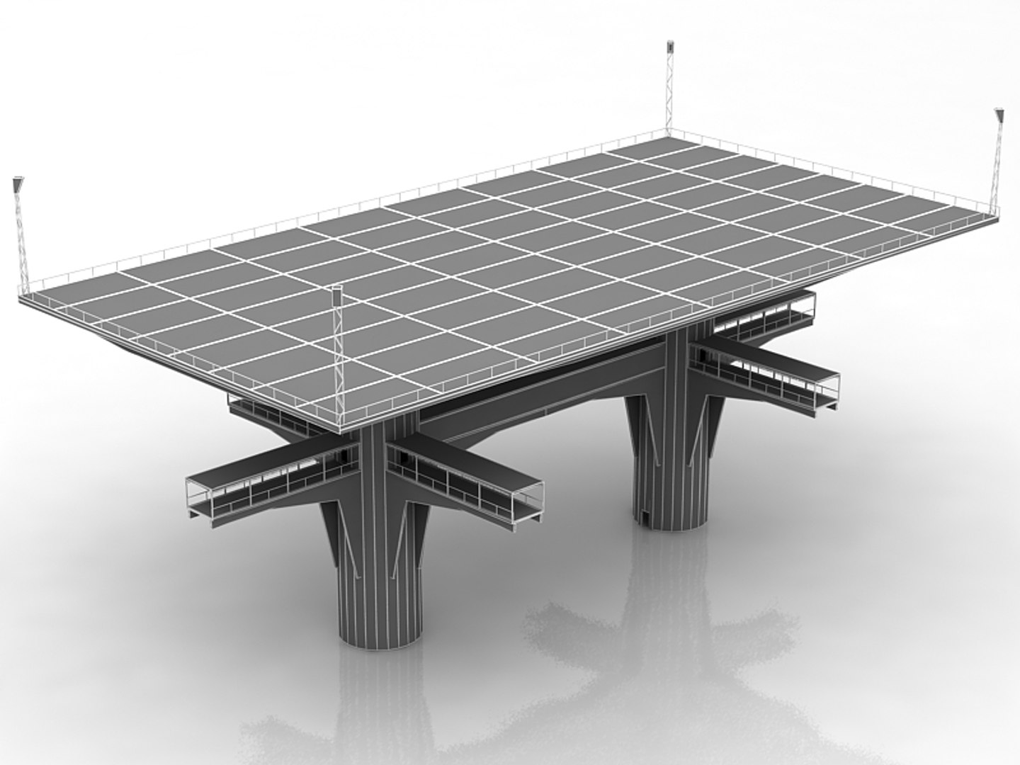3D Landing Platform Building Architecture - TurboSquid 1643012