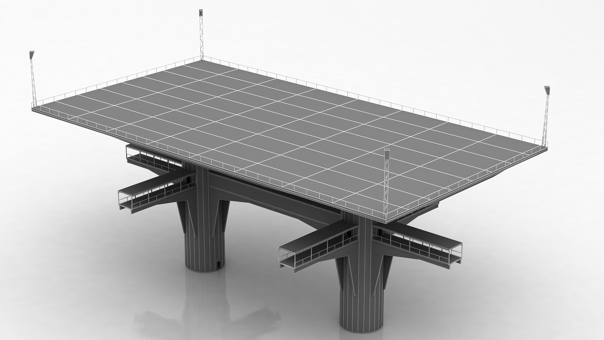 3D Landing Platform Building Architecture - TurboSquid 1643012