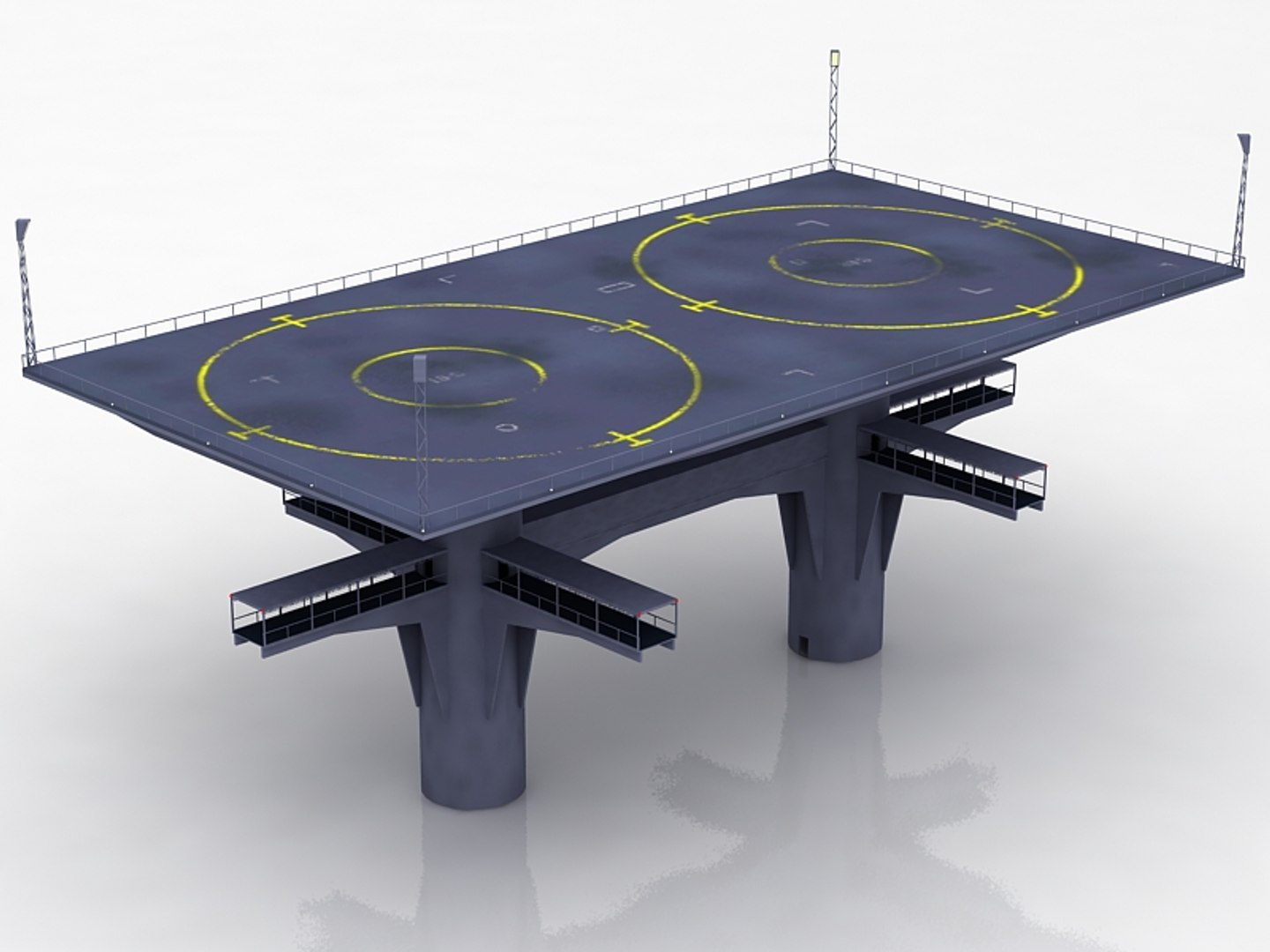 3D Landing Platform Building Architecture - TurboSquid 1643012