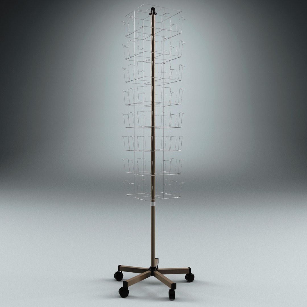 postcard rack 3d model