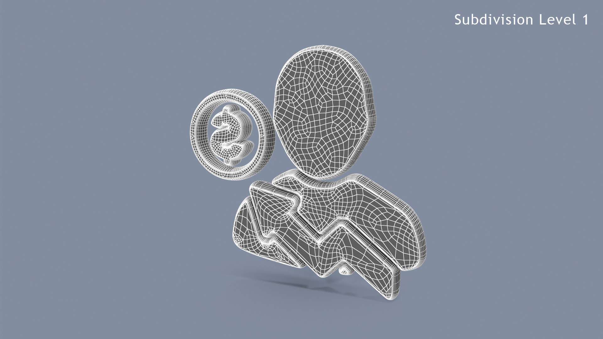 Employee Salary Increase Symbol Gold 3D - TurboSquid 2065311