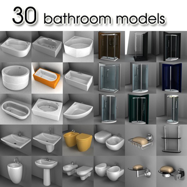3d visualizations bathroom toilets bidets