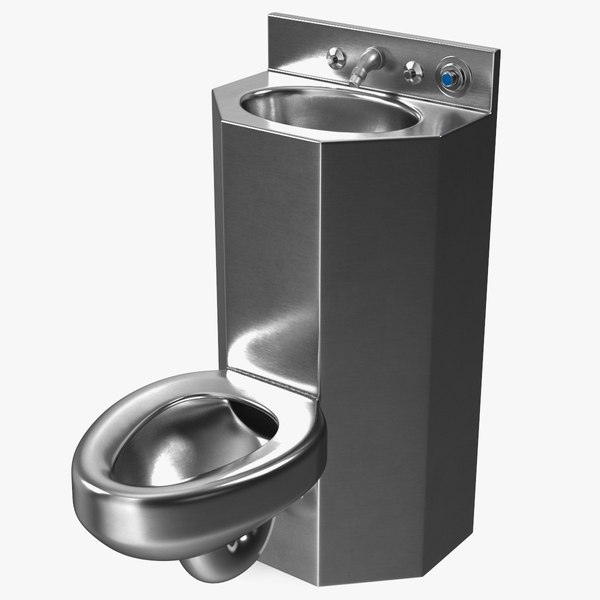 美式组合监狱厕所3D模型 - TurboSquid 2111844