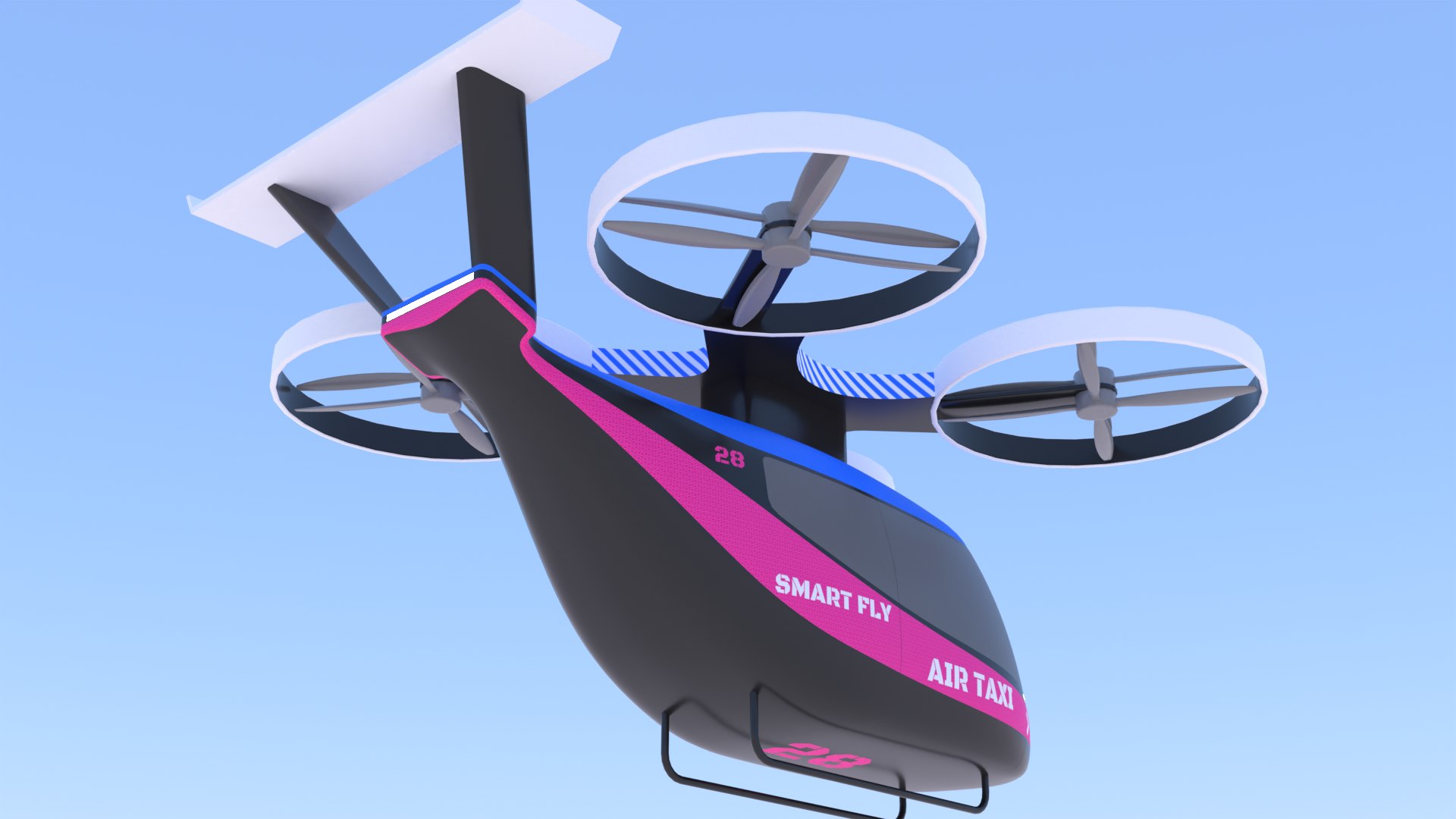 3D Passenger And Police Drone PBR - TurboSquid 2201131