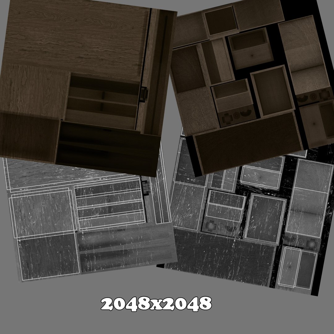 3d model writing desk