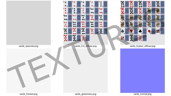 Row playing cards 3D - TurboSquid 1495678