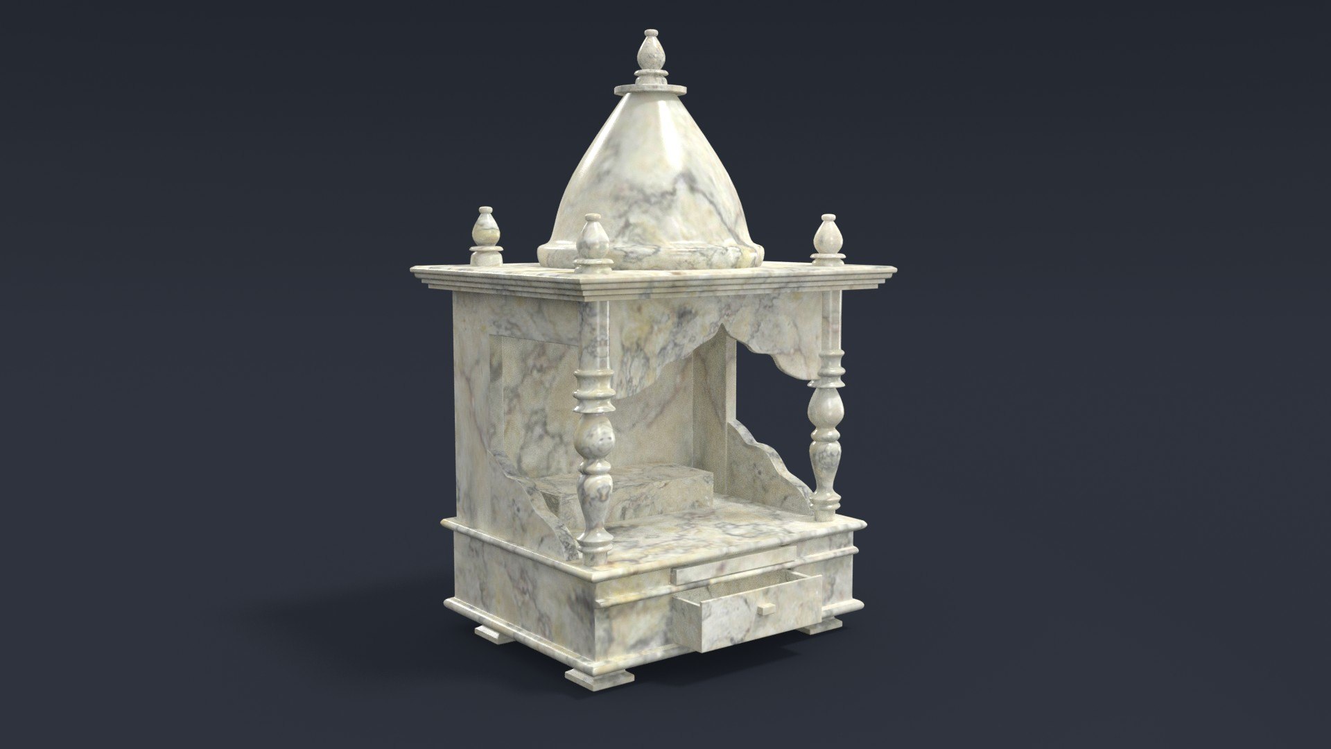 3D Marble Temple Model - TurboSquid 1164202