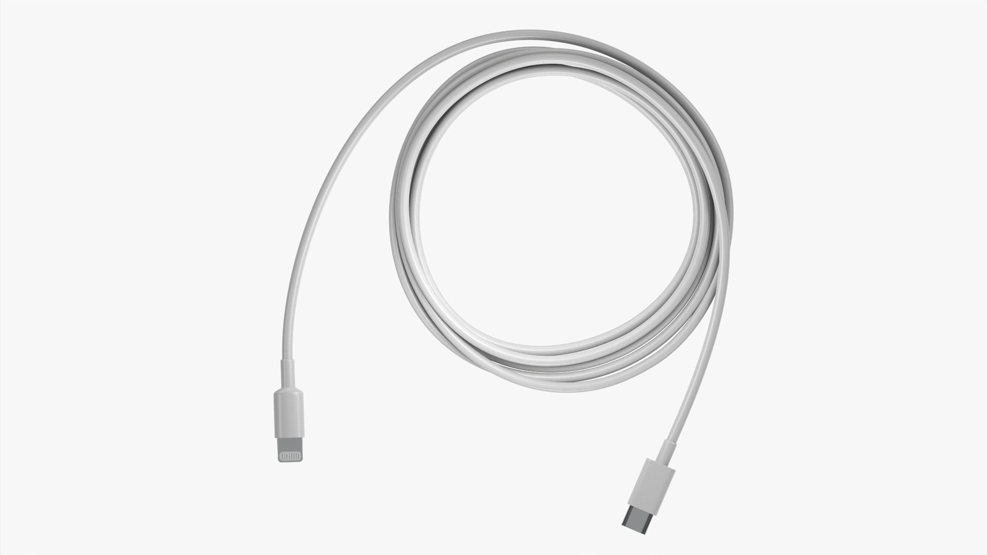 3D Lightning To USB C Cable White Model - TurboSquid 1841890