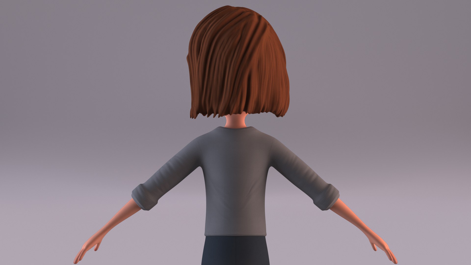 3D Cartoon Woman Rigged - Blender Model - TurboSquid 2241456