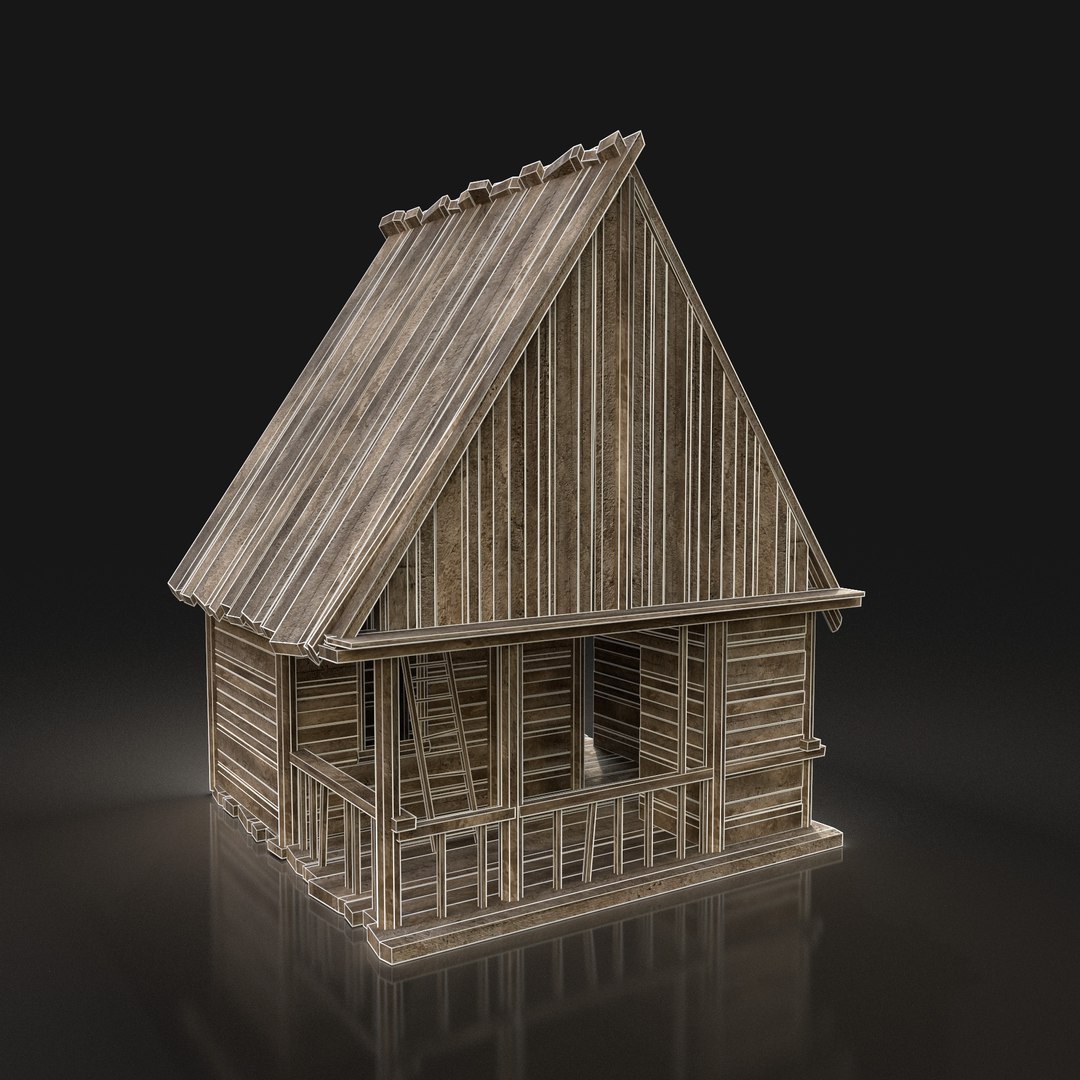 Wooden Hut Enterable 3D - TurboSquid 1437583