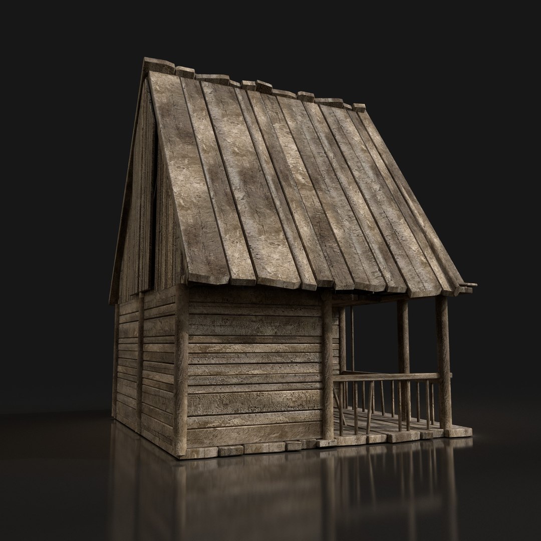 Wooden Hut Enterable 3D - TurboSquid 1437583