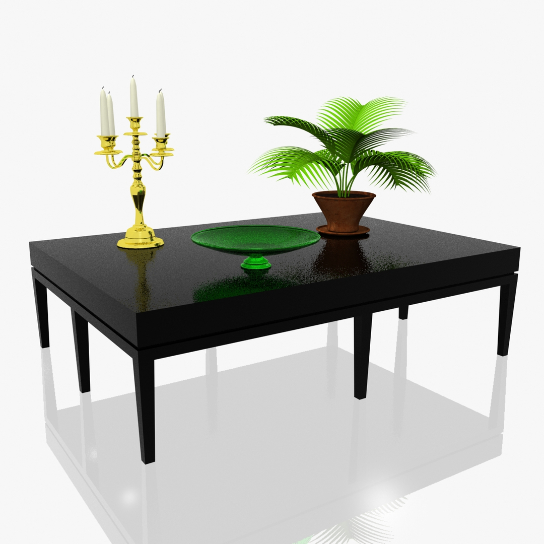3d coffee table set